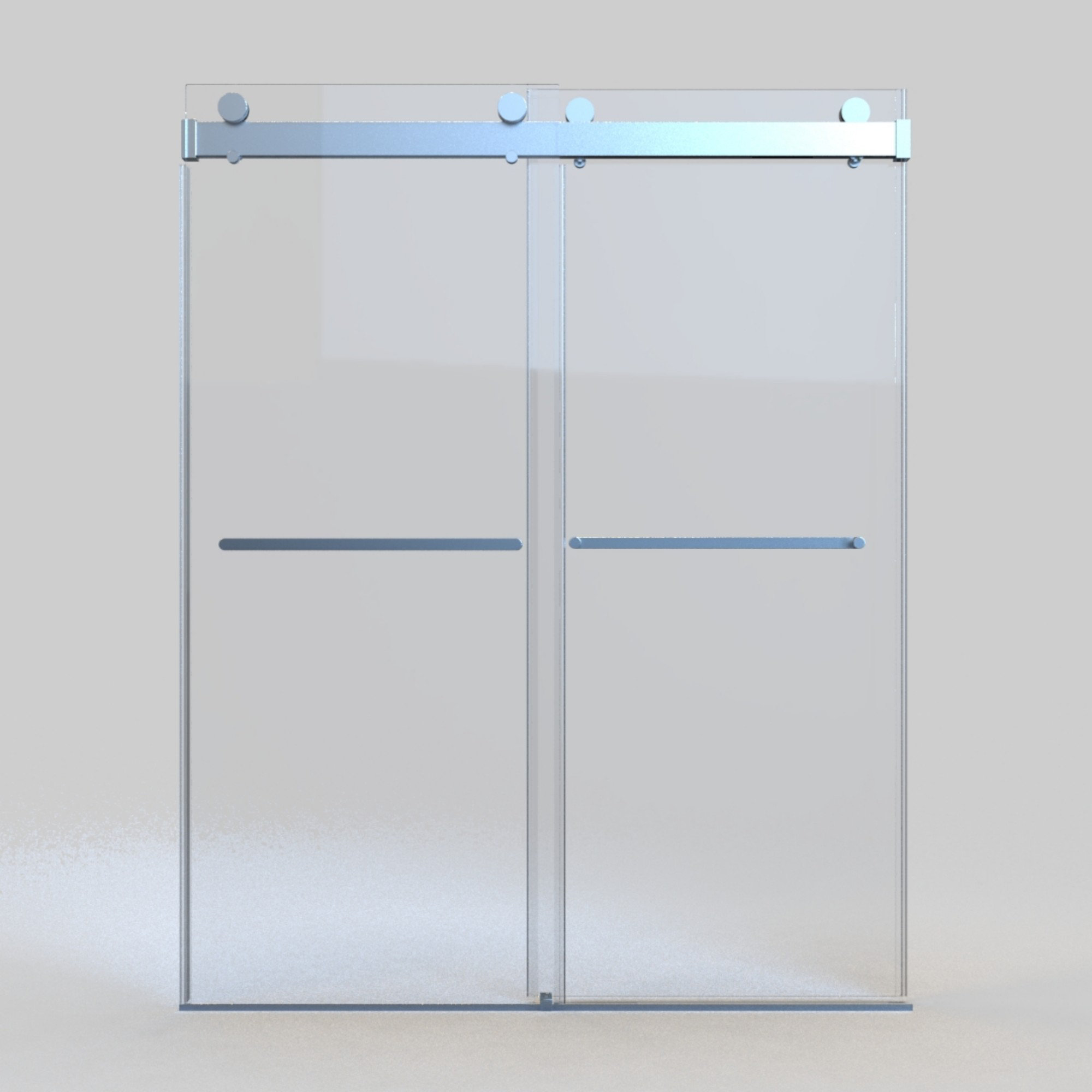 Carshome 44-48 "Wx 76"H Frameless Double Sliding Shower Door | Wayfair